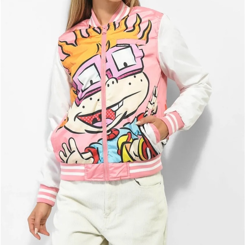 Members Only x Nickelodeon Rugrats Pink Varsity Jacke… - Gem
